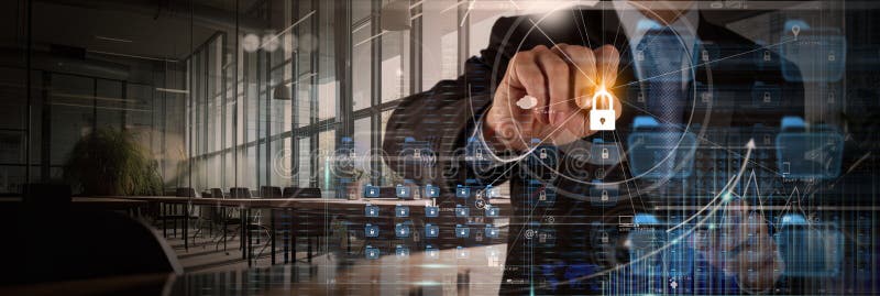 Cyber Security Protection Online Computer Network and Safety Storage ...