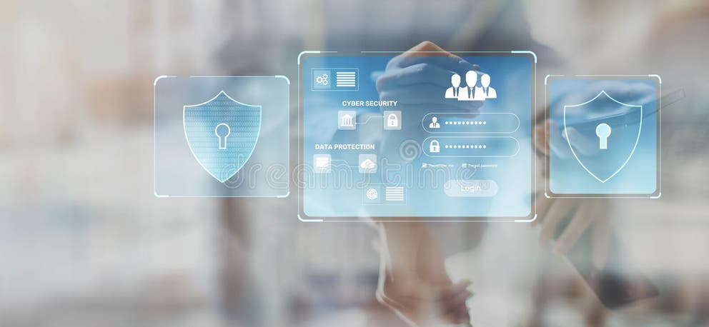 Cyber Security and Data Protection for Online Login Systems Stock Image ...