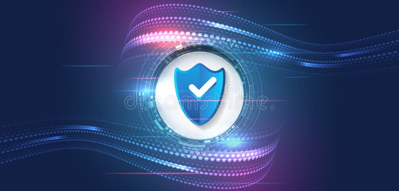 Cyber Security and Data Protection. Shield Icon, Future Technology for ...