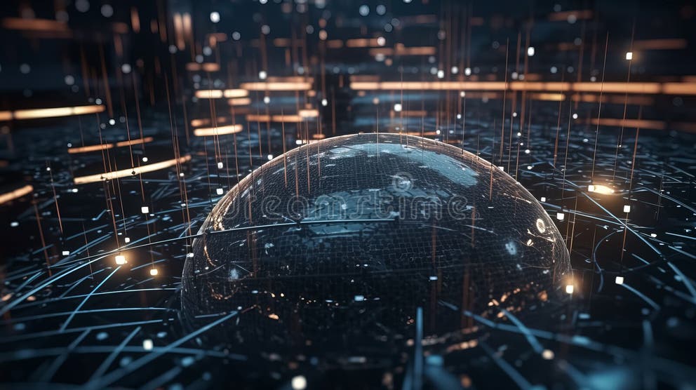 Cyber Security, Data Protection, Structure of Virtual Network Stock ...