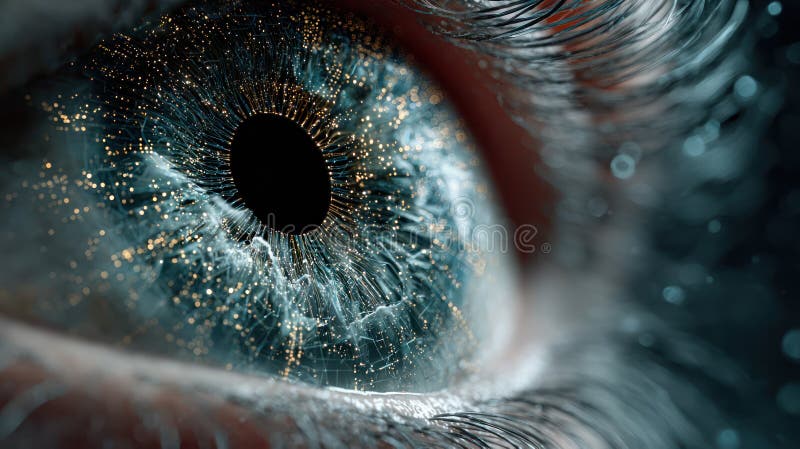 Cyber Security Data Protection System with Ai is Symbolized by Close Up ...