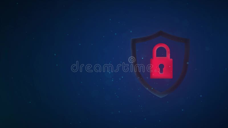 Cyber Security Data Protection Technology Padlock Icon Motion Graphics ...