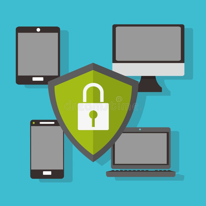 Security Design. Protection Icon. Colorful Illustration Stock Vector ...