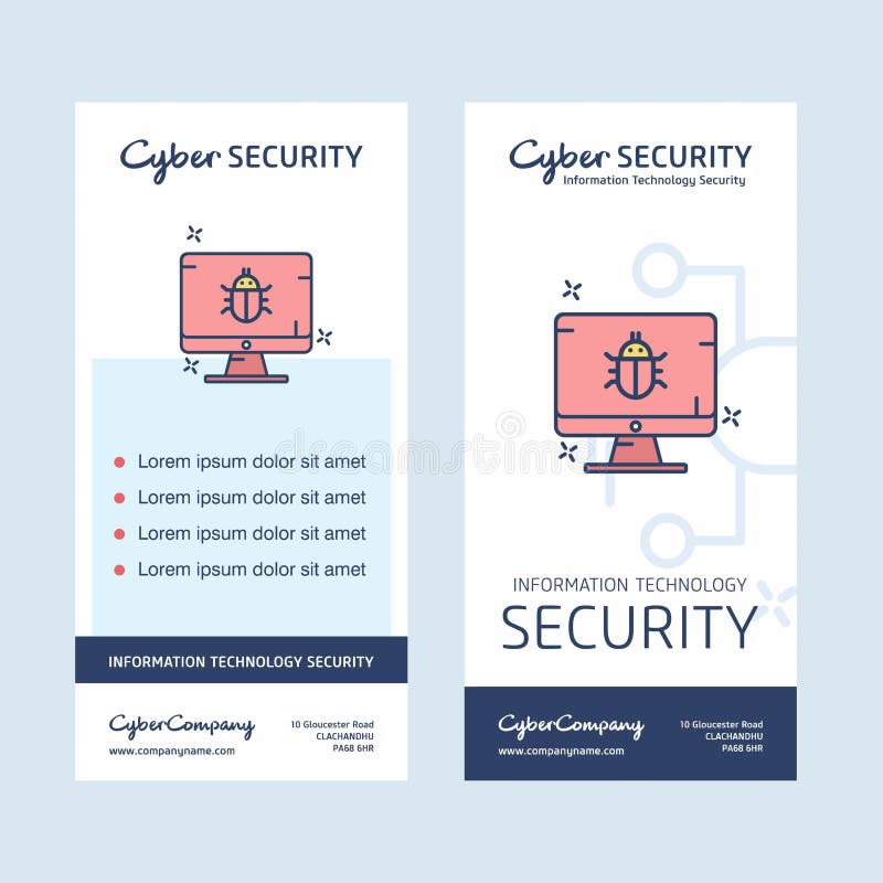 Cyber Security Design with Creative Design and Logo Stock Vector ...