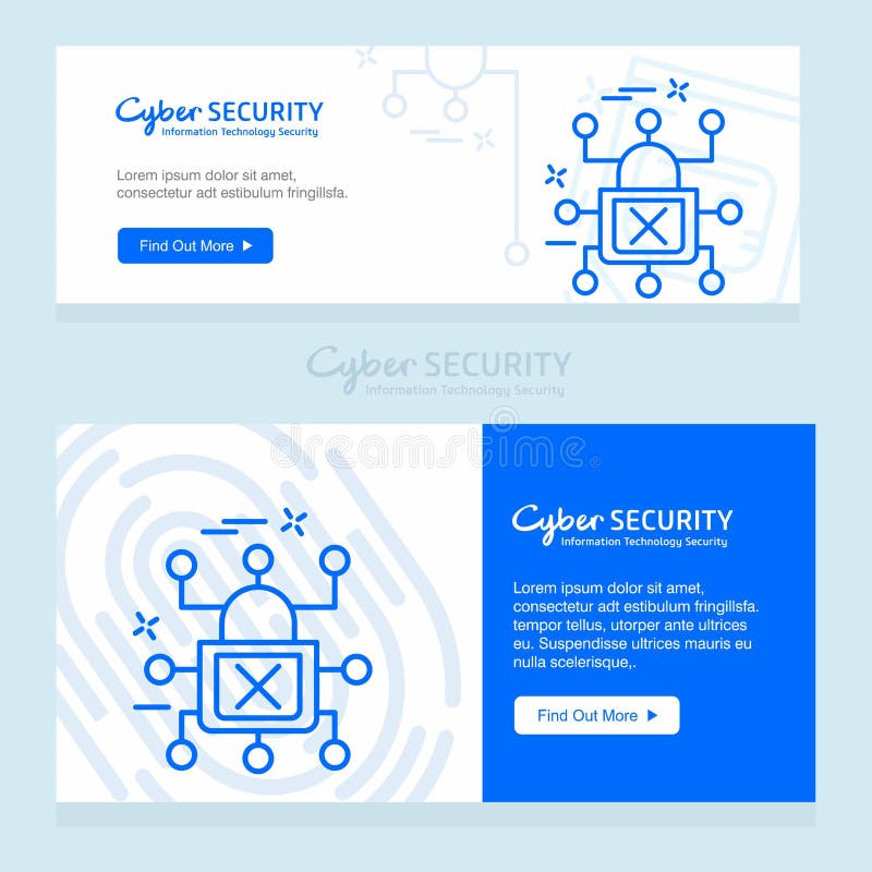 Cyber Security Design with Creative Design Vector Stock Vector ...