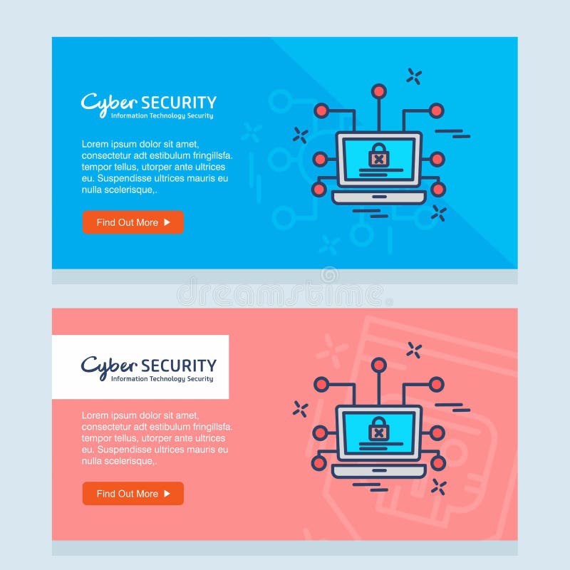 Cyber Security Design with Creative Design Stock Vector - Illustration ...