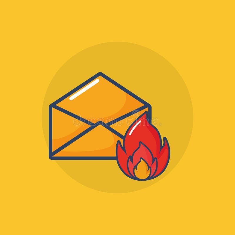 With Envelope Fire Extinguisher Character Cartoon Stock Vector ...