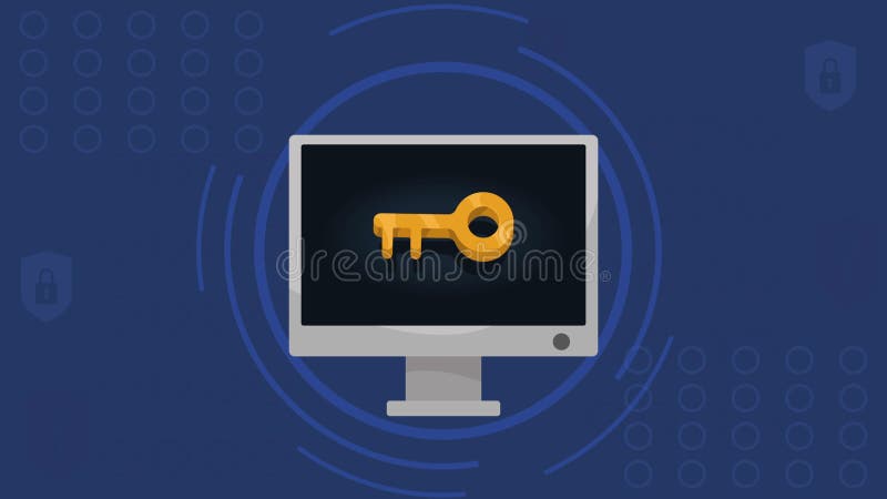 Desktop Cyber Security Tech Animation Stock Footage - Video of risk ...