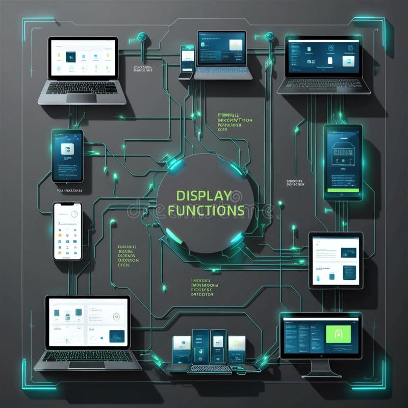 Cyber security diagram stock illustration. Illustration of brand ...