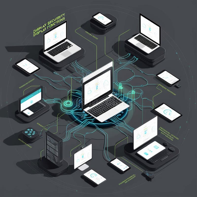 Cyber security diagram stock illustration. Illustration of diagram ...