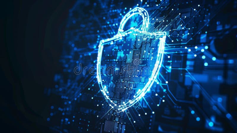 Cyber Security Digital Barrier Abstract Tech Design Online Safety ...