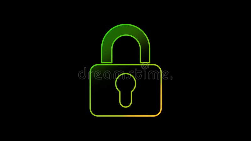 Cyber Security and Digital Computer Protection Symbol Loop Concept ...