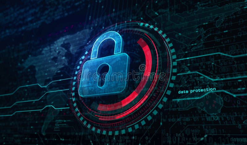 Cyber Security and Digital Computer Protection Symbol Digital Concept ...