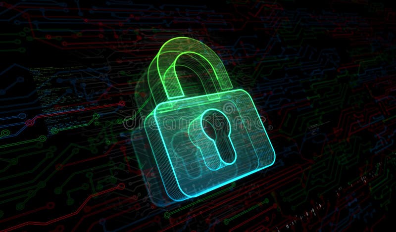 Cyber Security and Digital Computer Protection Symbol Digital Concept ...