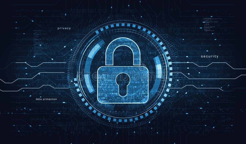 Cyber Security and Digital Computer Protection Symbol Digital Concept ...