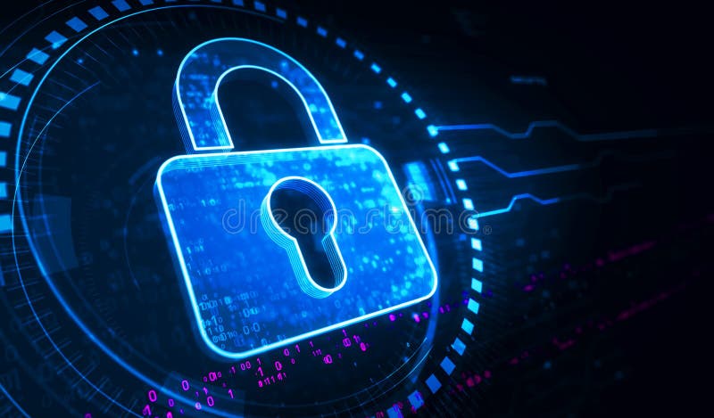 Cyber Security and Digital Computer Protection Symbol Digital Concept ...