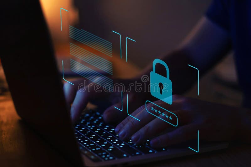 Cyber Security, Digital Crime Concept, Data Protection Stock Photo ...