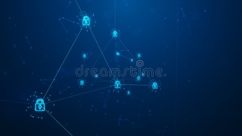 Cyber Security of Digital Data Network Protection Stock Photo - Image ...