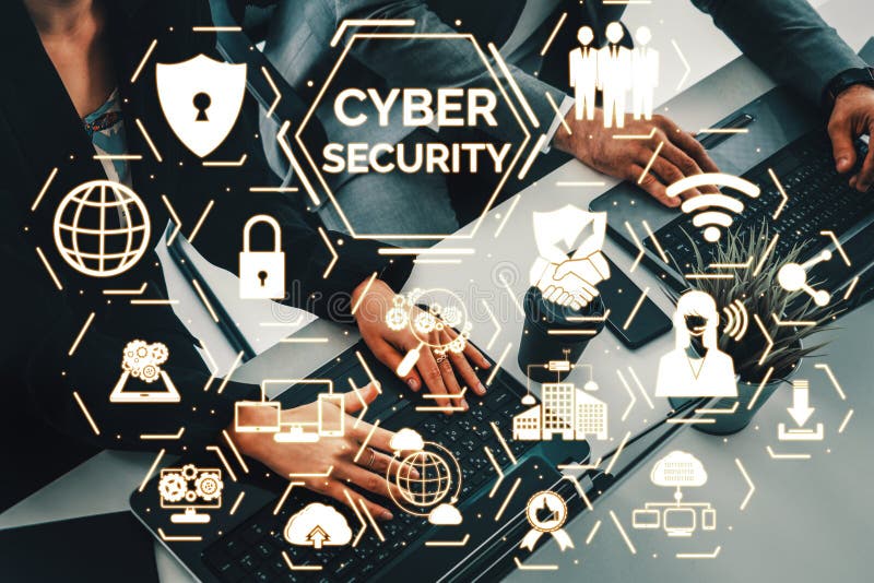 Cyber Security and Digital Data Protection Concept Stock Image - Image ...