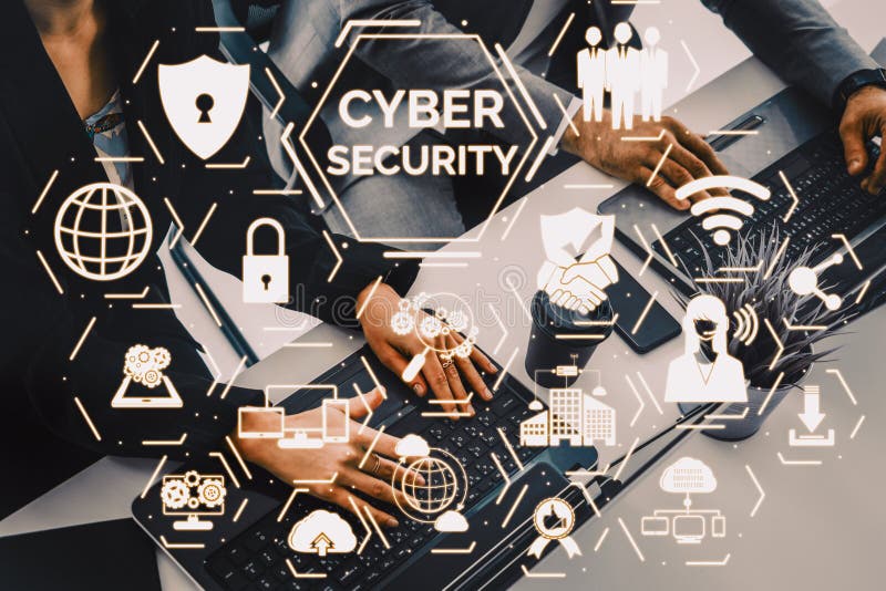 Cyber Security and Digital Data Protection Concept Stock Image - Image ...