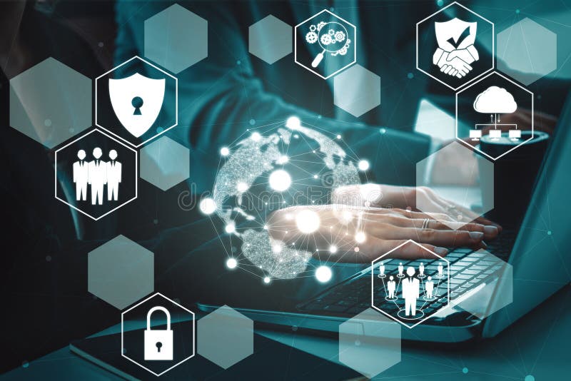 Cyber Security and Digital Data Protection Concept Uds Stock Image ...