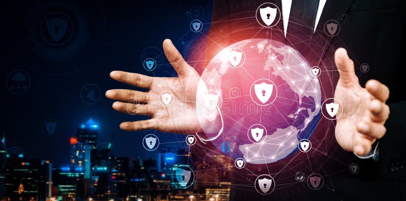 Cyber Security and Digital Data Protection Concept Uds Stock Image ...