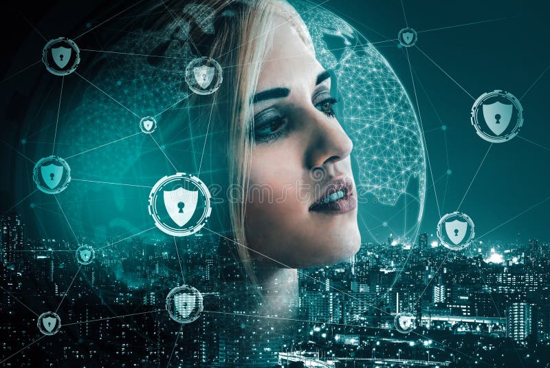 Cyber Security and Digital Data Protection Concept Uds Stock Photo ...