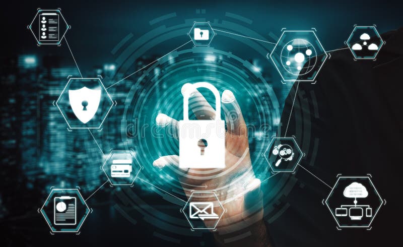 Cyber Security and Digital Data Protection Concept Uds Stock Photo ...