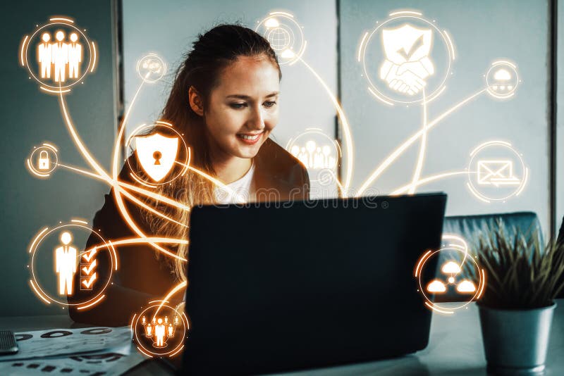 Cyber Security and Digital Data Protection Concept Uds Stock Photo ...