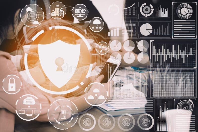 Cyber Security and Digital Data Protection Concept Uds Stock Image ...