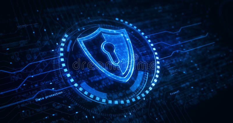 Cyber Security and Digital Network Protection Symbol Concept Stock ...