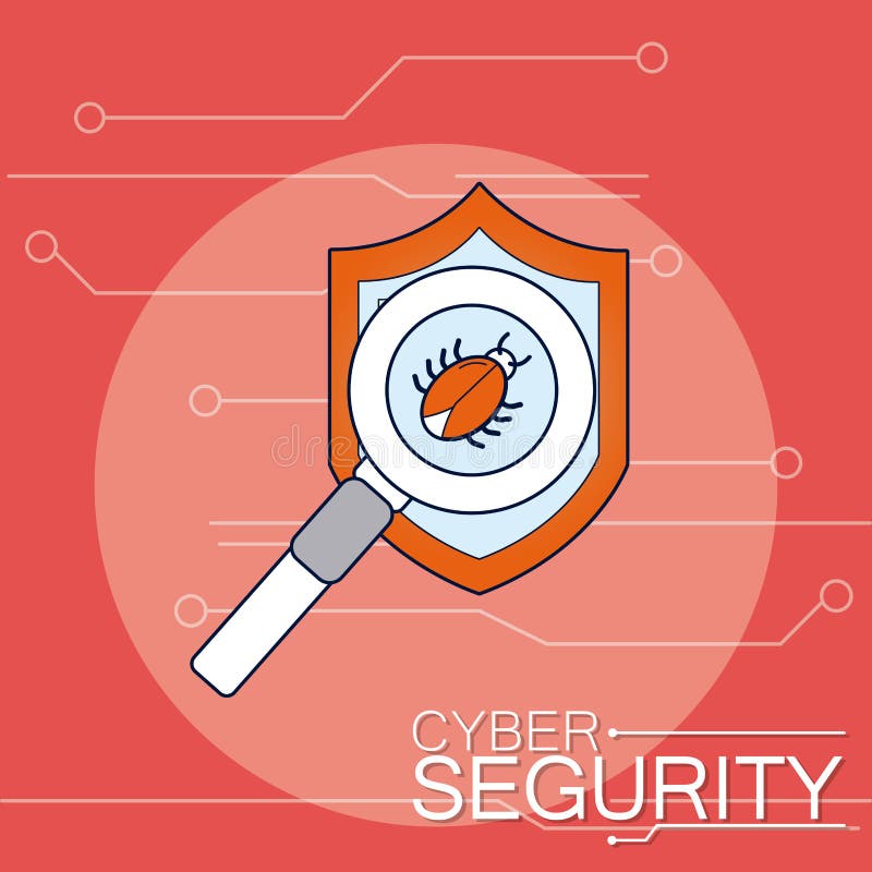 Cyber security emblem stock vector. Illustration of icon - 119843302