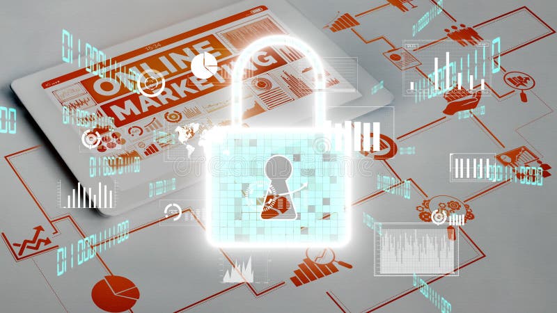 Cyber Security Encryption Technology To Protect Data Privacy Conceptual ...