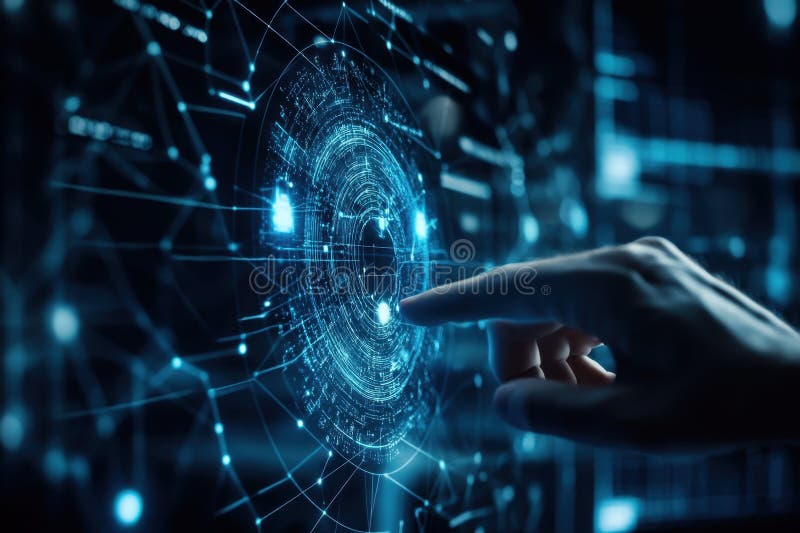 Cyber Security Expert Analyzing Data Breach through Digital Interface ...