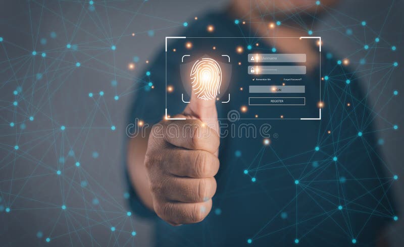 Cyber Security And Fingerprint Login User Identification Information Security And Encryption