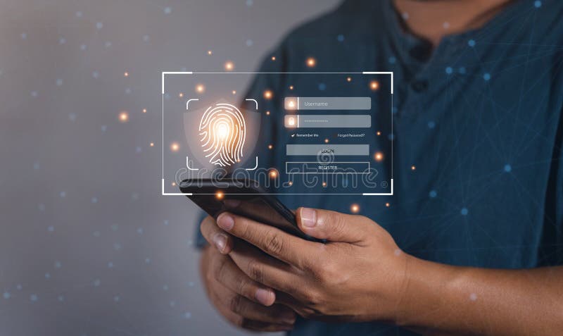 Cyber Security And Fingerprint Login User Identification Information Security And Encryption