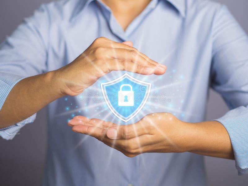 Cyber Security Firewall Privacy Concept. Data Encryption Stock Image ...