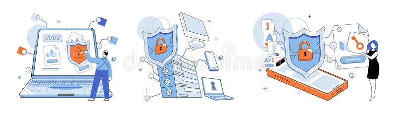 Cyber Security. the Lock Metaphor Symbolizes Importance Secure Systems ...