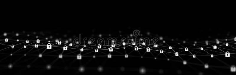 Cyber Security Flow Concept Digital Wave Structure Connecting Code