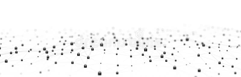 Cyber Security Flow Concept Digital Wave Structure Connecting Code Algorithms Secure Data