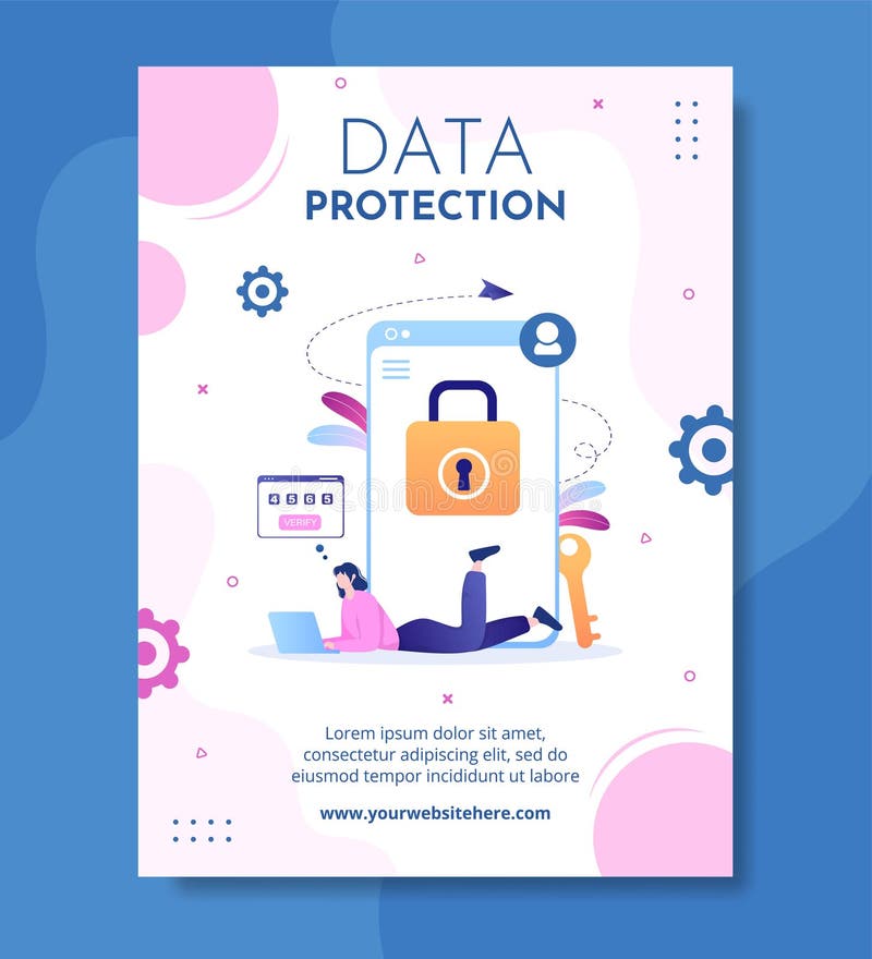 Cyber Security Flyer Template Hand Drawn Cartoon Flat Illustration ... Cyber Security Flyer Template Hand Drawn Cartoon Flat Illustration ...