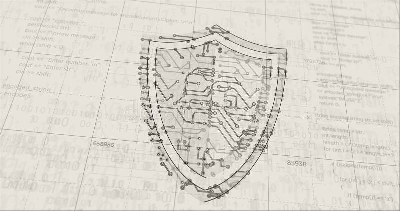 Cyber Security Futuristic Sketch Stock Video - Video of abstract ...