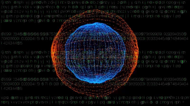 Cyber Security Globe Protection Animation Stock Footage - Video of ...