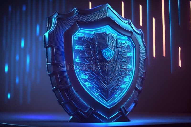 Shield Neon Blue Color Illustration Stock Illustrations – 1,657 Shield ...