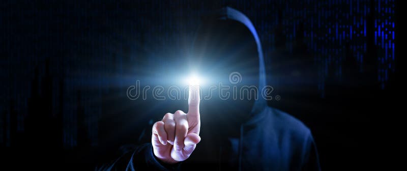 Cyber Security Hacker Concept. Internet Web Hack Technology Stock Photo ...