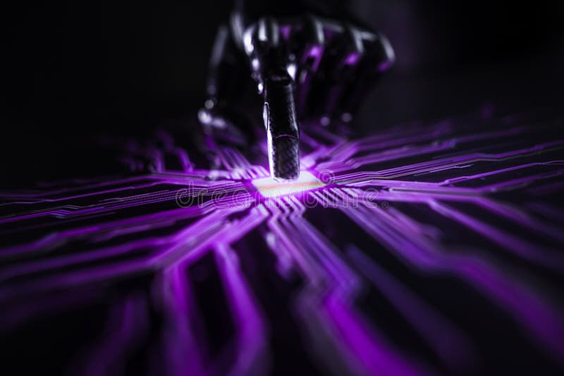 Cyber Security Hacking Concept: Rogue Artificial Intelligence Robot ...