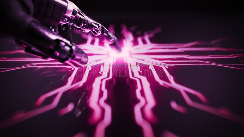 Cyber Security Hacking Concept: Rogue Artificial Intelligence Robot ...