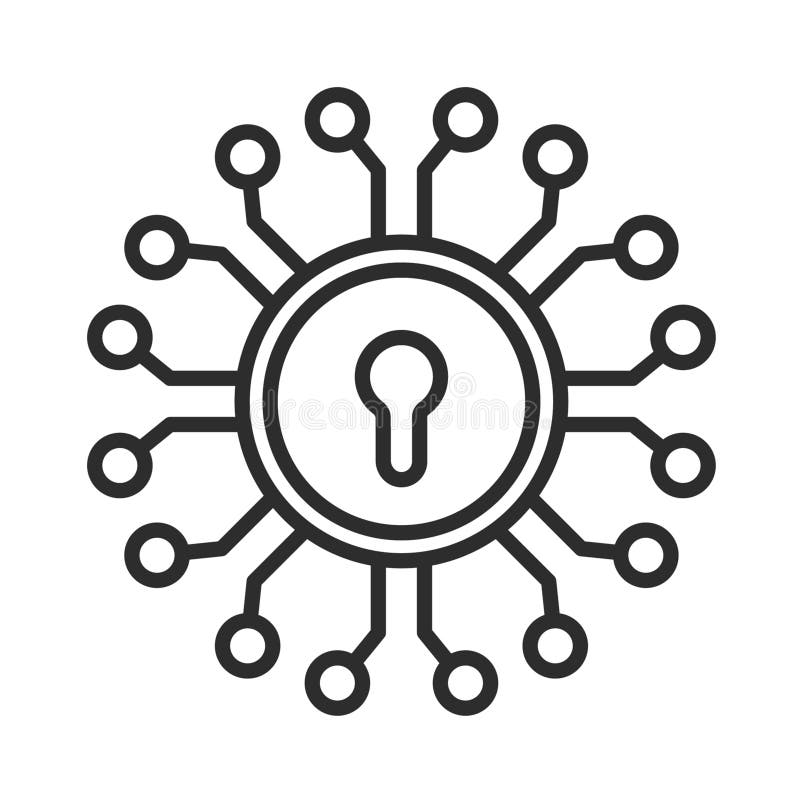 Cyber Security Icon Digital Protection. Online Security Web Design ...