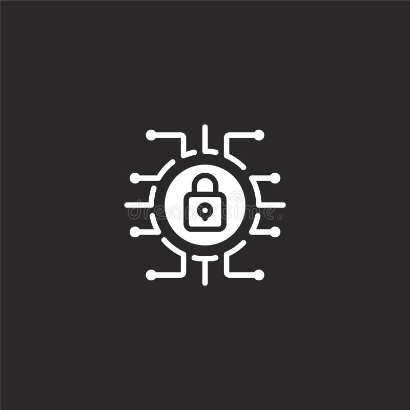 Cyber Security Icon. Filled Cyber Security Icon for Website Design and ...