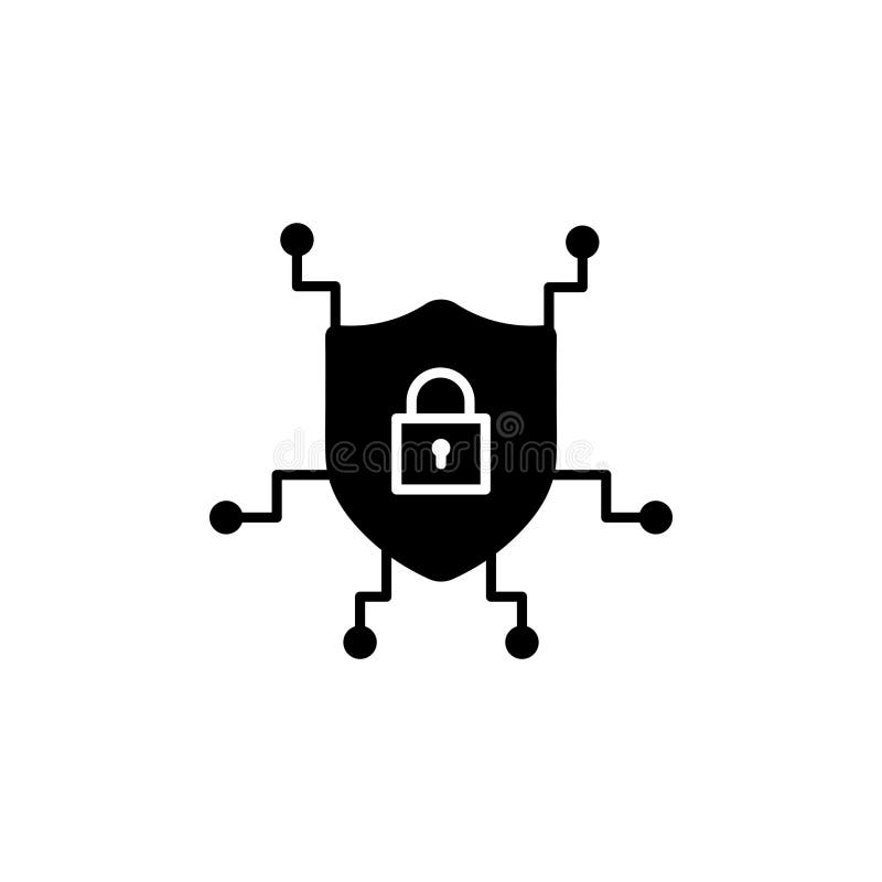 Cyber Security Icon Set. Digital System Data Tech Safety Vector Symbol ...